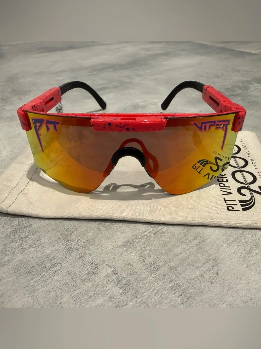 Pit Viper | Accessories | Pit Viper Junior Red Speckle Shield ...